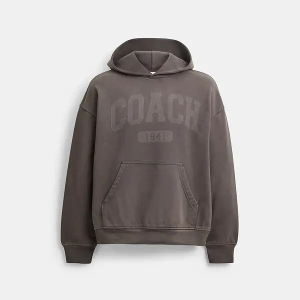 COACH OUTLET Organic Cotton Sun Fade Hoodie - Garment Dye Black