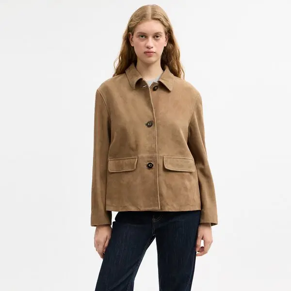 COACH OUTLET Suede Button-front Coat