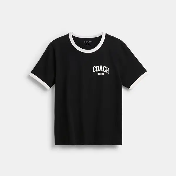 COACH OUTLET Coach Organic Cotton Ringer T-shirt - Black