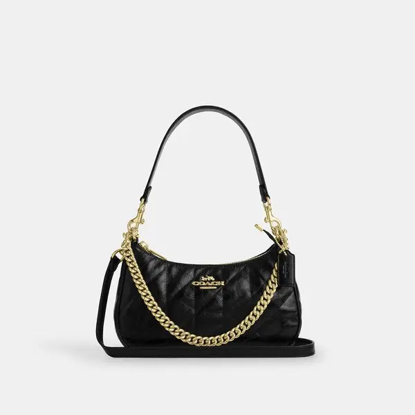 COACH OUTLET Coach Teri Shoulder Bag With Quilting - Gold/black