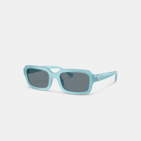 COACH OUTLET C Heart Narrow Square Sunglasses - Blue