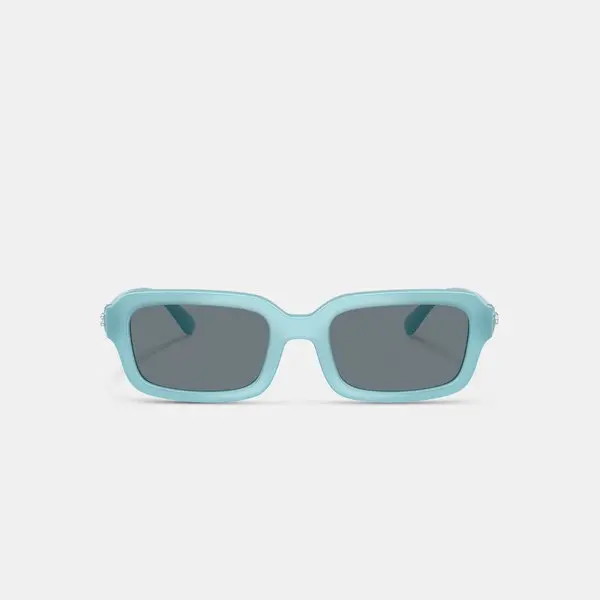 COACH OUTLET Coach C Heart Narrow Square Sunglasses - Blue