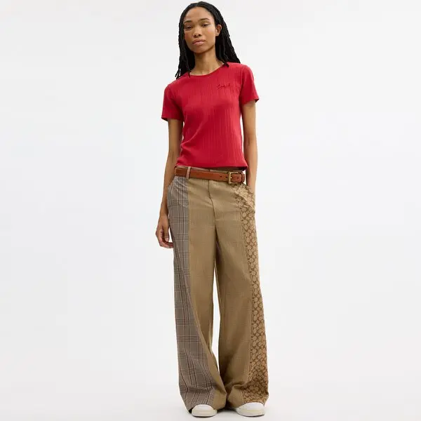 COACH OUTLET Pointelle T-shirt - Scarlet