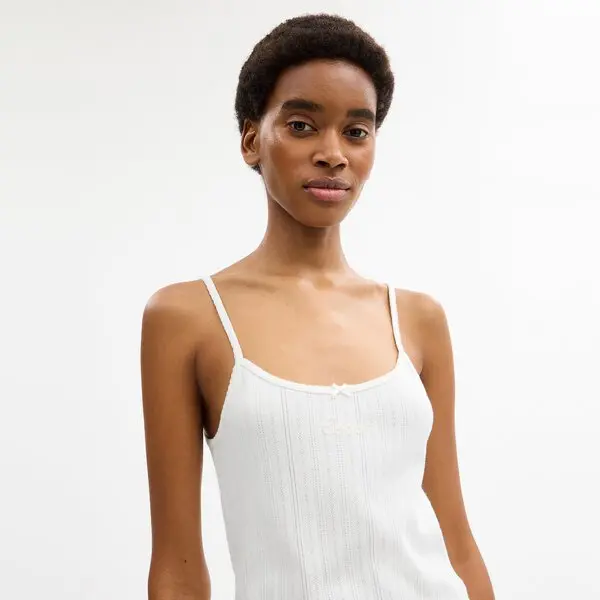 COACH OUTLET Pointelle Tank - Off White