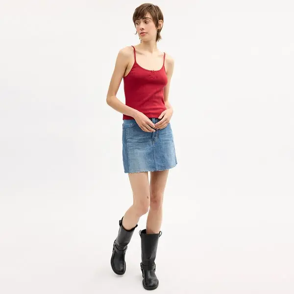 COACH OUTLET Pointelle Tank - Scarlet