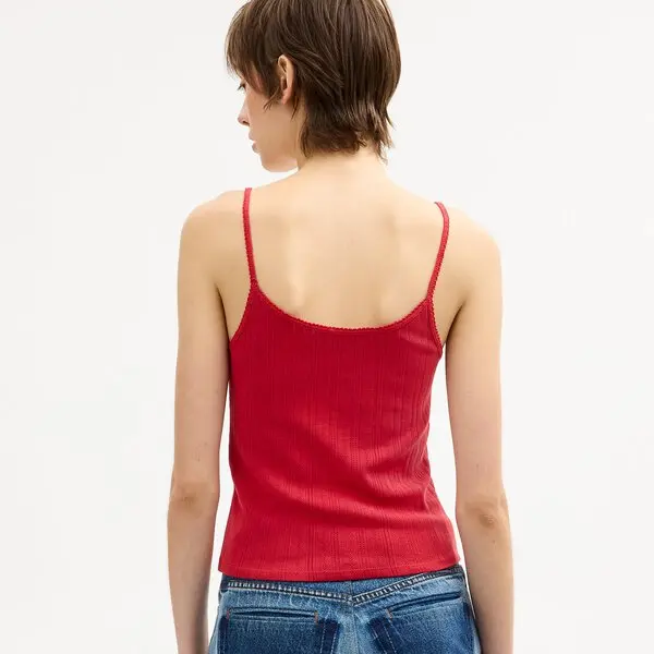 COACH OUTLET Pointelle Tank - Scarlet