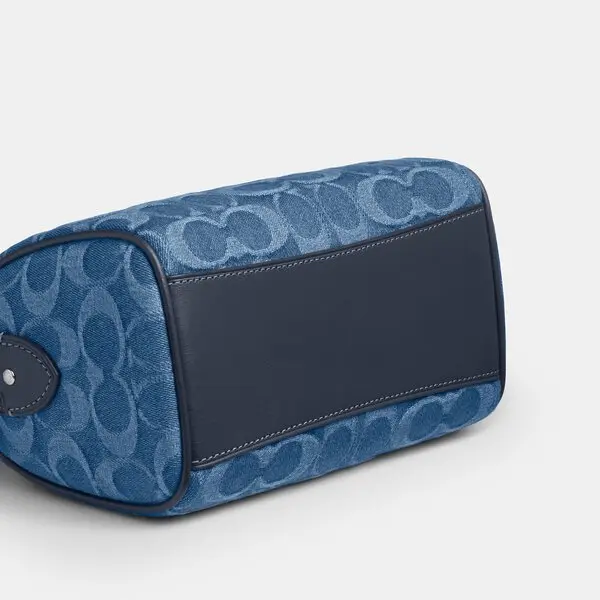 COACH OUTLET Coach Signature Denim Mini Rowan Crossbody Bag - Gold/indigo