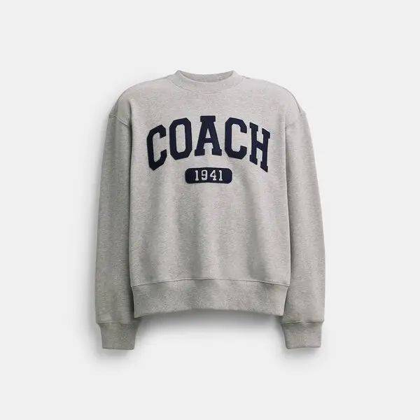 COACH OUTLET Coach "1941" Sporty Crewneck Sweatshirt - Heather Grey