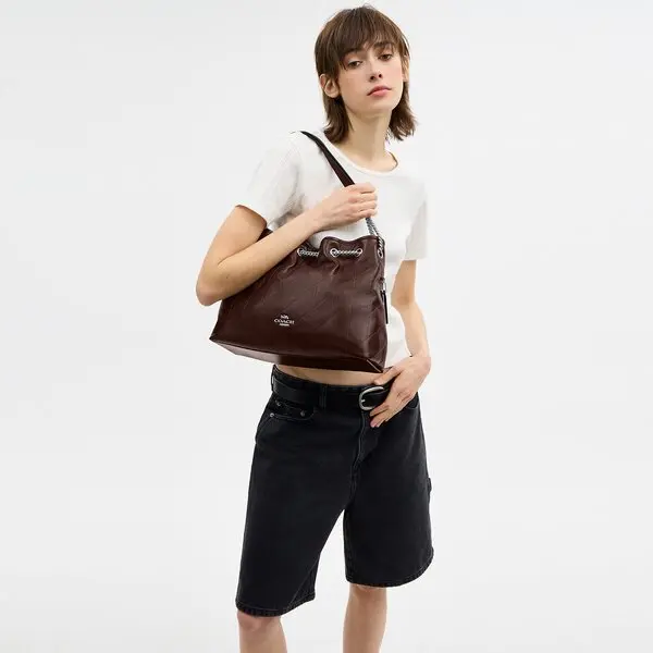 COACH OUTLET Evelyn Shoulder Bag - Silver/maple