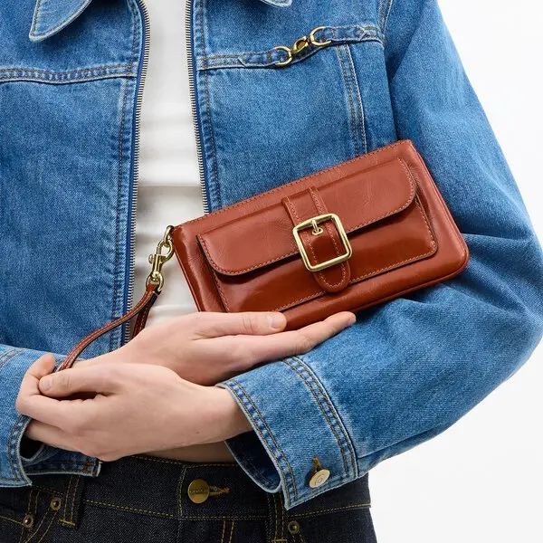 COACH OUTLET Ashton Wristlet - Gold/cinnamon