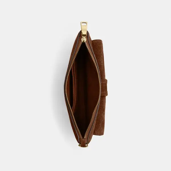 COACH OUTLET Ashton Glazed Leather Wristlet - Gold/warm Brown