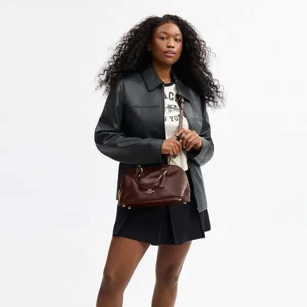 COACH OUTLET Coach Lara Satchel Bag - Gold/maple
