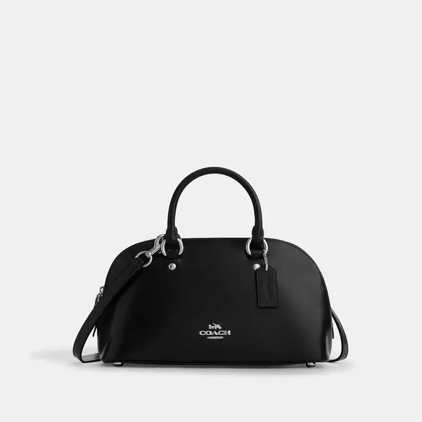 COACH OUTLET Coach Satchel Bag In Shiny Nappa Leather - Silver/black