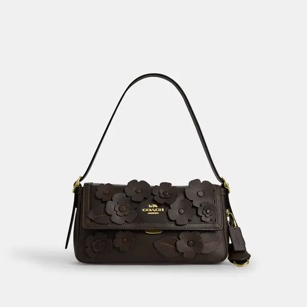 COACH OUTLET Coach Small Flap Shoulder Bag With Floral Applique