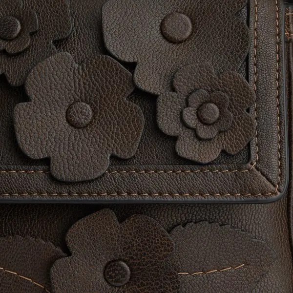 COACH OUTLET Coach Small Flap Shoulder Bag With Floral Applique