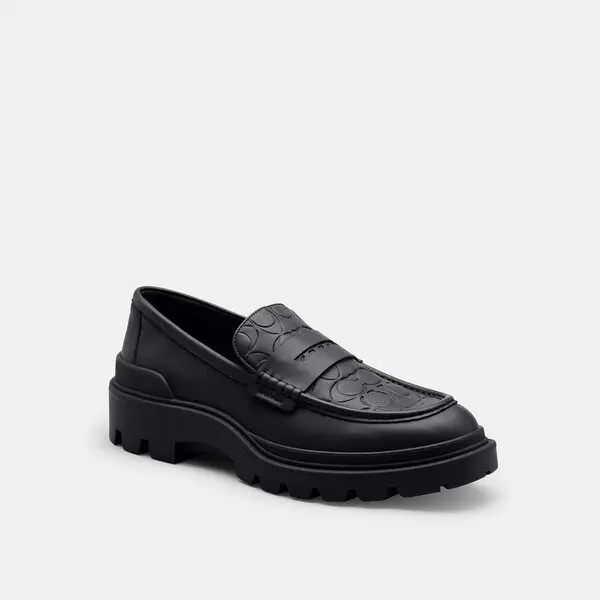 COACH OUTLET Coach Loafer With Signature Print - Black
