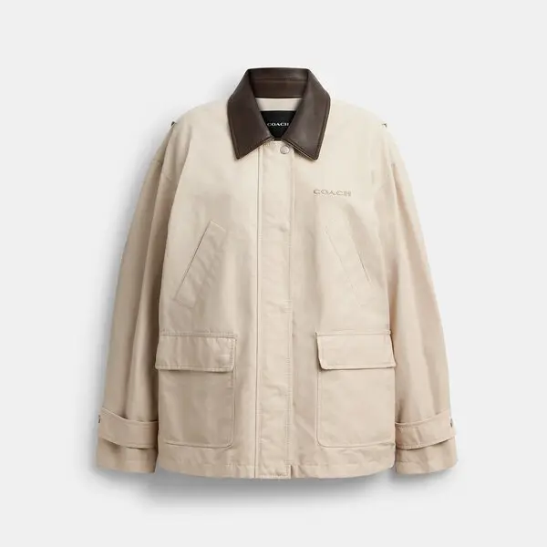 COACH OUTLET Coach Waxed Country Jacket - Stone