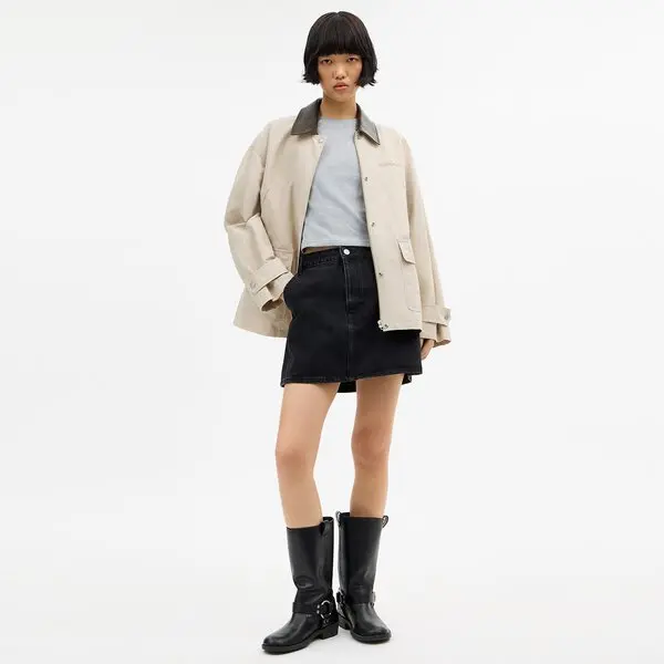 COACH OUTLET Coach Waxed Country Jacket With Leather Details