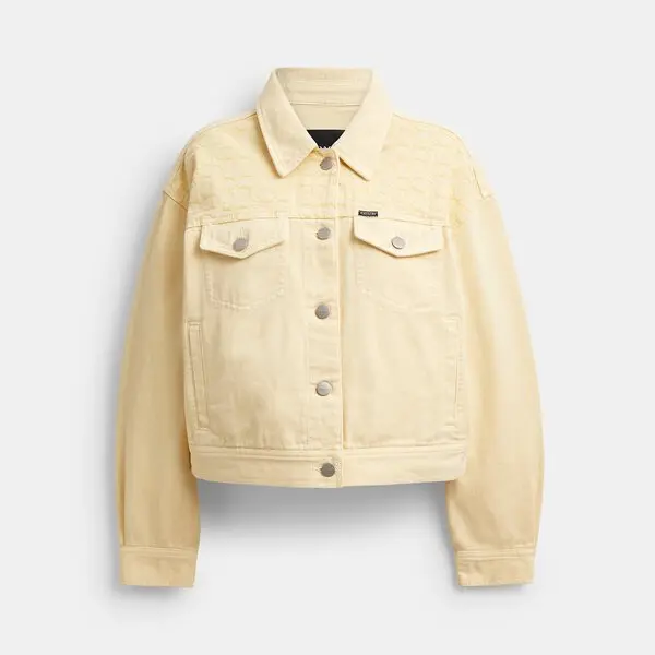 COACH OUTLET Garment Dyed Denim Jacket - Straw