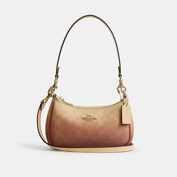 COACH OUTLET Coach Ombre Signature Canvas Baguette - Gold/sunset