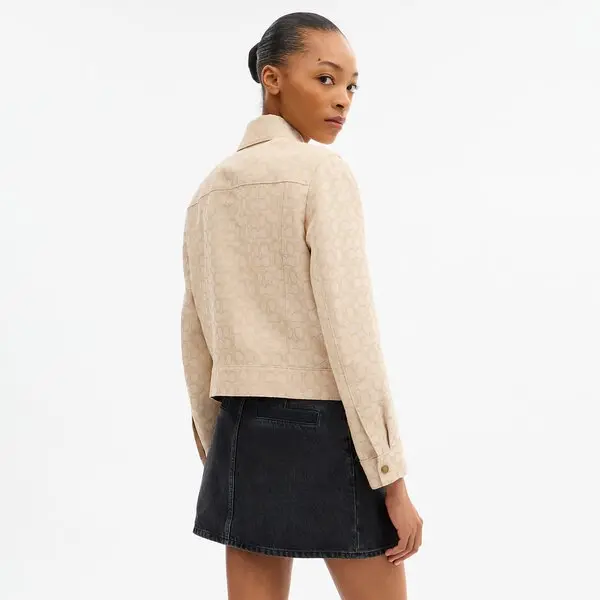 COACH OUTLET Coach Signature Zip Front Jacket