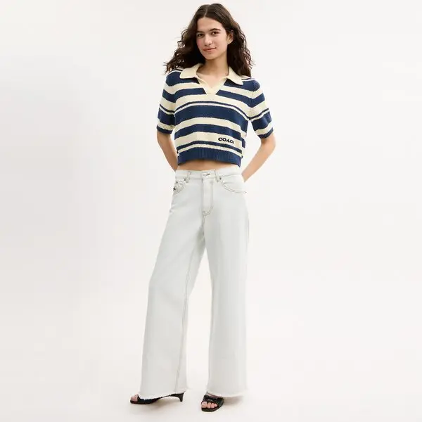 COACH OUTLET Coach Striped Knit Polo Shirt