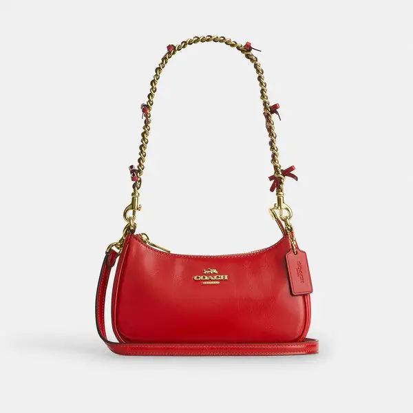 COACH OUTLET Coach Teri Mini Crossbody Bag - Gold/bright Cherry