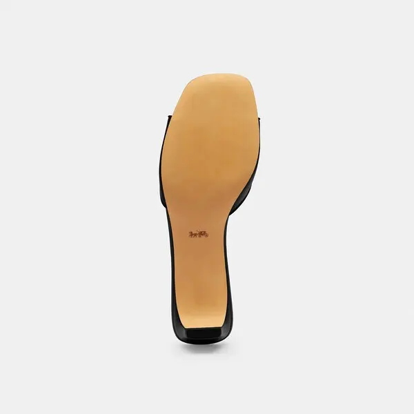 COACH OUTLET Coach Bow Kitten Heel Sandal - Black