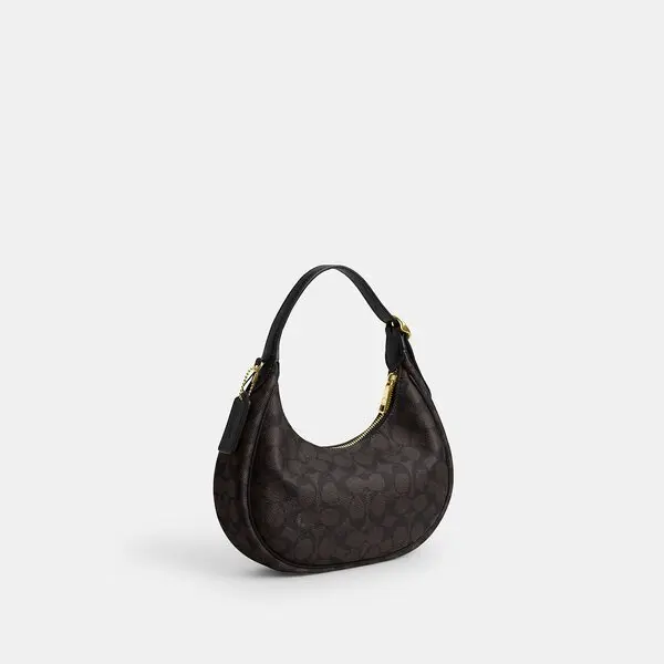 COACH OUTLET Emily Shoulder Bag In Signature Canvas - Gold/walnut/black