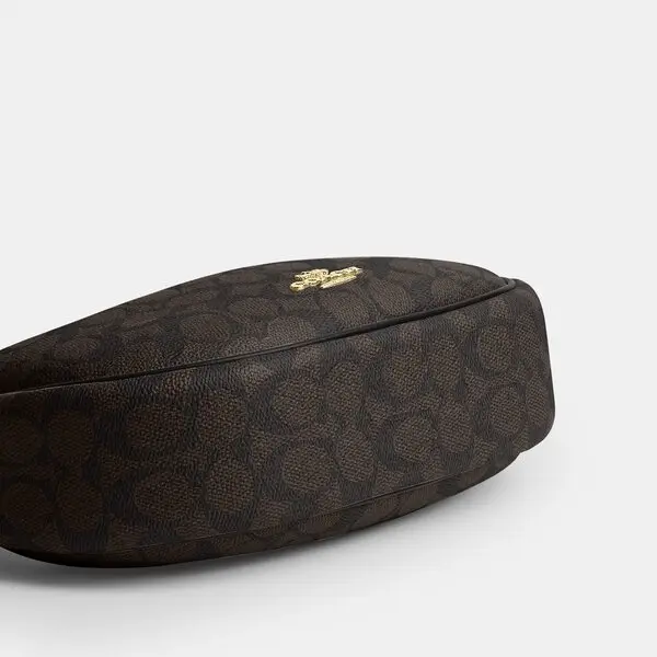 COACH OUTLET Emily Shoulder Bag In Signature Canvas - Gold/walnut/black