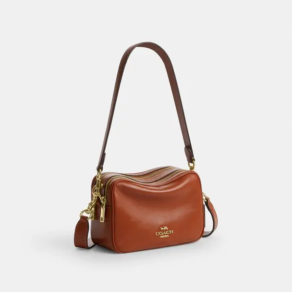 COACH OUTLET Mini Carey Crossbody Bag - Gold/cinnamon
