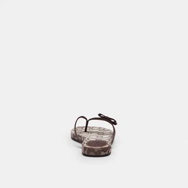 COACH OUTLET Bow Flip Flop In Signature Jacquard