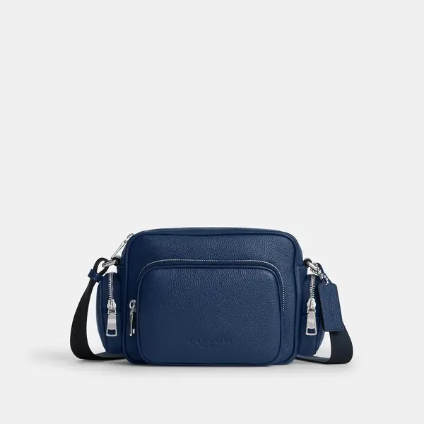 COACH OUTLET Fletcher Crossbody Bag - Silver/deep Blue