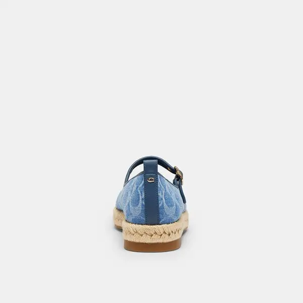 COACH OUTLET Coach Signature Denim Mary Jane Espadrille