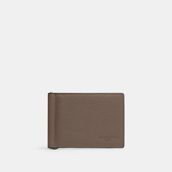 COACH OUTLET Slim Money Clip Billfold Wallet - Gunmetal/dark Stone