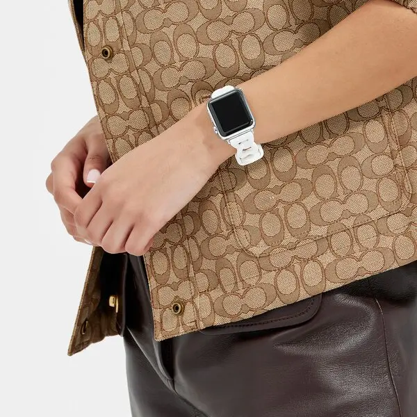 COACH OUTLET Apple Watch Strap 38mm And 41mm - White