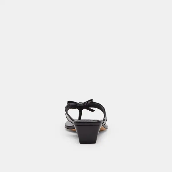 COACH OUTLET Bow Thong Kitten Heel Sandals - Black
