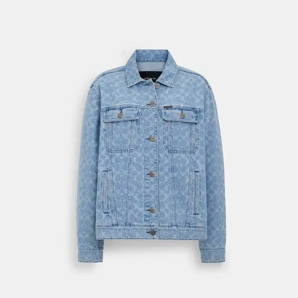 COACH OUTLET Coach Signature Denim Jacket - Blue