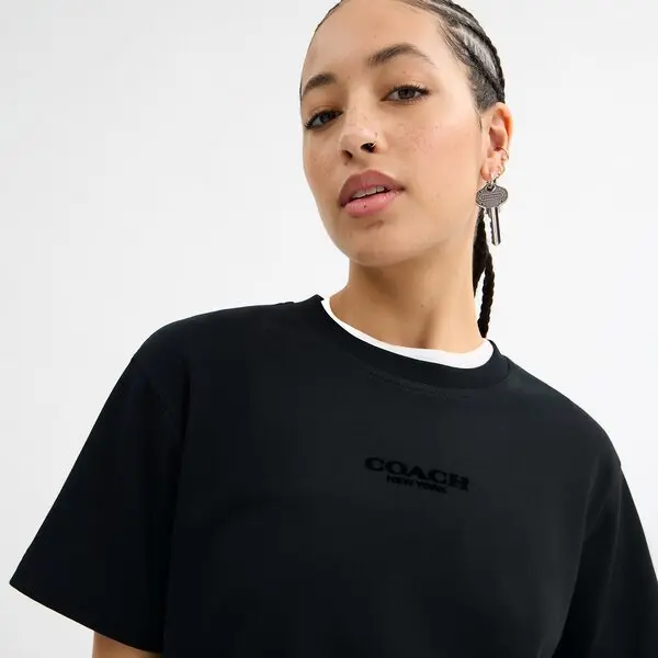 COACH OUTLET Coach Embroidered Logo T-shirt - Black