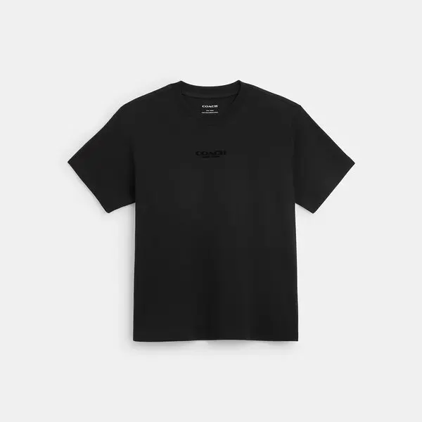 COACH OUTLET Coach Embroidered Cotton T-shirt - Black