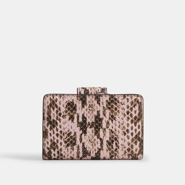 COACH OUTLET Medium Corner Zip Wallet - Gold/pink