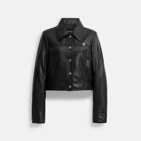 COACH OUTLET Heritage C Snap Front Shrunken Jacket