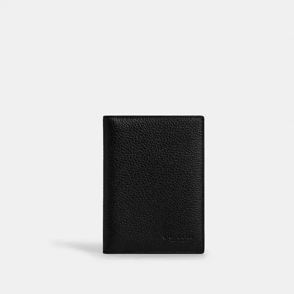 COACH OUTLET Passport Card Case - Gunmetal/black