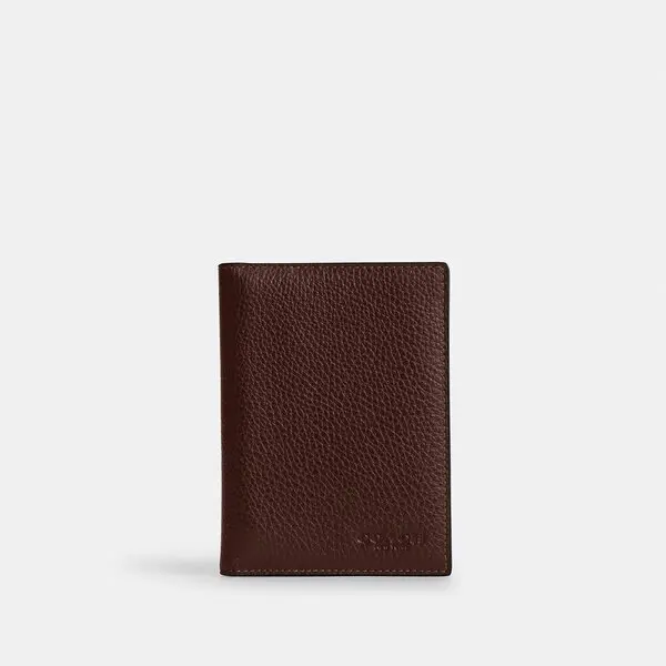 COACH OUTLET Passport Card Case - Silver/maple