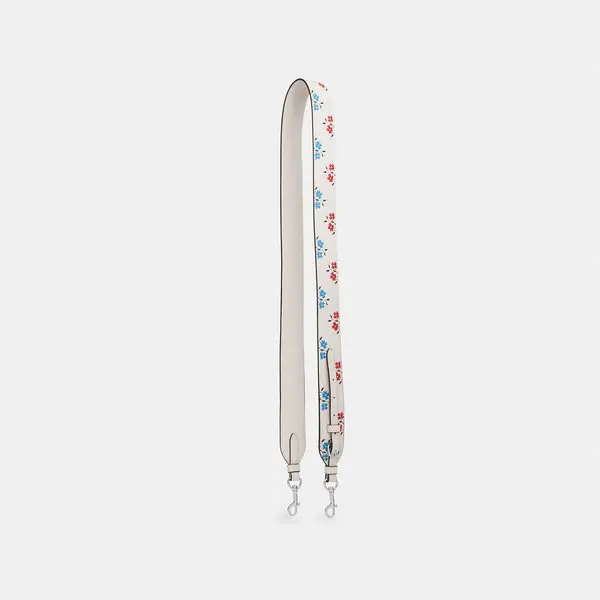 COACH OUTLET Coach Floral Print Strap - Silver/chalk
