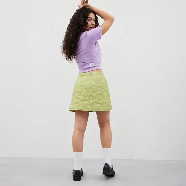 COACHTOPIA Loop Quilted Heart Mini Skirt