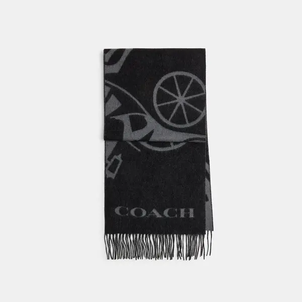 COACH OUTLET Coach Horse And Carriage Cashmere Muffler - Black