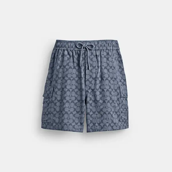 COACH OUTLET Coach Signature Camp Shorts - Navy