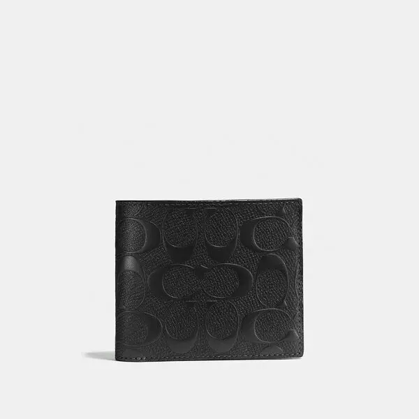 COACH OUTLET 3-in-1 Wallet In Signature Leather - Black