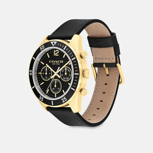 COACH OUTLET Coach "cole" Chronograph Watch - Black